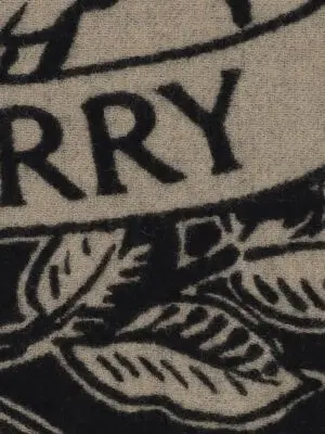 Burberry Vintage Check Scarf In Pure Cashmere With Fringed Edges - Sand