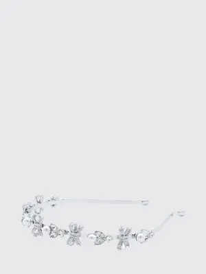 SELF-PORTRAIT Rigid Metal Headband With Crystal Embellishment