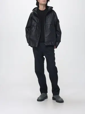 Stone Island Wool And Cotton-blend Crewneck Jumper With Compass Logo Patch - Black