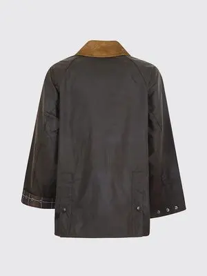 Barbour Bedale Waxed Cotton Jacket With Ribbed Velvet Collar - Green
