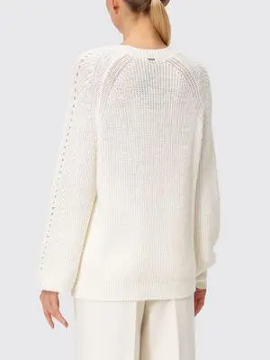 TWINSET V-neck Wool Blend Cardigan With Flower Application