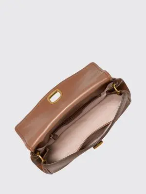Michael Kors Grained Leather Shoulder Bag With Mk Monogram - Multicolor