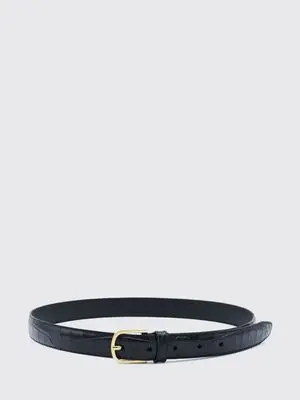 TOTEME Croc-effect Leather Belt With Pin Buckle By - Black