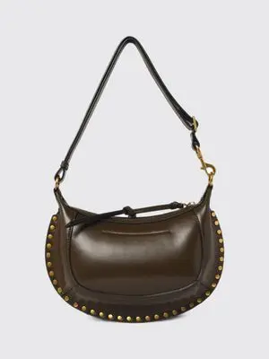 Isabel Marant Étoile Oskan Moon Smooth Leather Crossbody Bag With Studs - Green