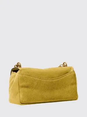 Michael Kors Bryant Suede Shoulder Bag With Chain Handle - Yellow