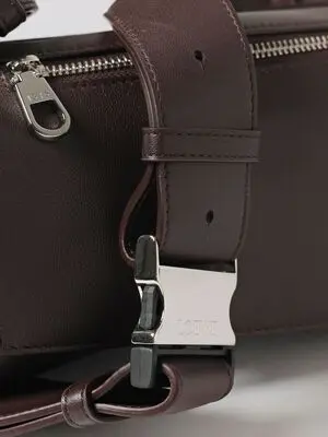 Loewe Calfskin Leather Crossbody Belt Bag With Embossed Logo - Brown