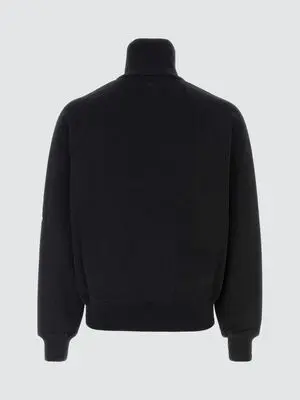 AMI Paris Pure Cotton Sweatshirt With High Neck And Half-zip Closure