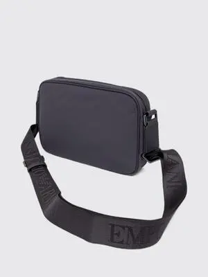 Emporio Armani Polyester Crossbody Bag With Eagle Logo And Zip Closure - Grey