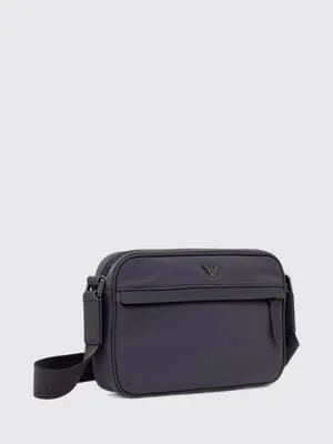 Emporio Armani Polyester Crossbody Bag With Eagle Logo And Zip Closure - Grey