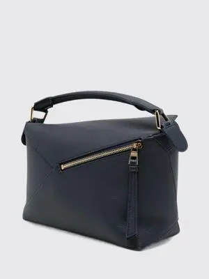 Loewe Small Puzzle Edge Bag In Grained Calf Leather With Anagram - Blue
