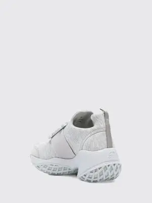 ROGER VIVIER Viv' Run Slip-on Cotton Sneakers With Crystal Buckle And Chunky Sole