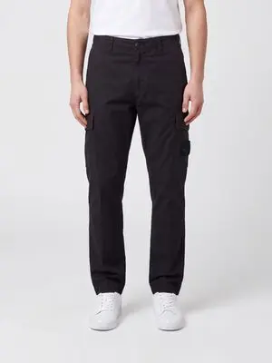 Stone Island Ghost Capsule Organic Cotton Cargo Trousers - Black