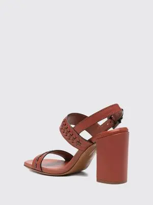 Zimmermann Alchemy Two-colour Woven Leather Slingback Sandals - Brown