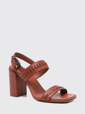 Zimmermann Alchemy Two-colour Woven Leather Slingback Sandals - Brown