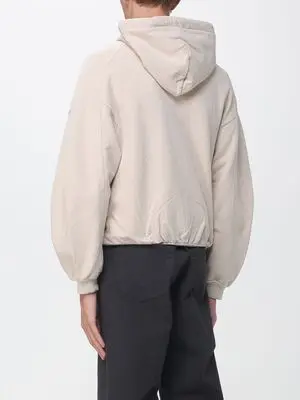 Jacquemus Cotton Jersey Zip-up Hoodie With Logo Patch - Beige