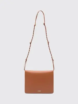 JIL SANDER Tangle Crossbody Bag In Calf Leather With Embossed Logo - Black