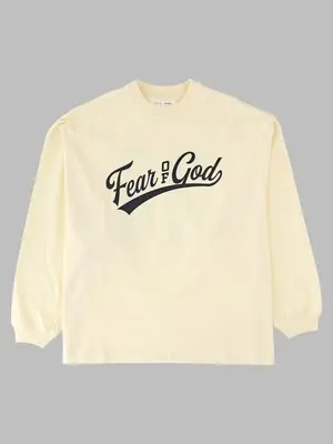 Fear Of God T-shirt A Manica Lunga "merch - Ivory