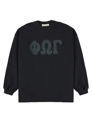 Fear Of God T-shirt A Manica Lunga "merch - Charcoal