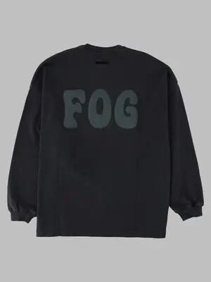 Fear Of God T-shirt A Manica Lunga "merch - Charcoal