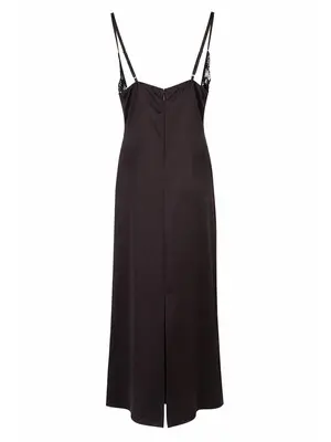 ALYSI Abito In Satin Con Inserto In Pizzo