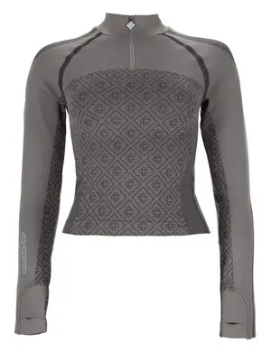 Casablanca Top Monogram A Manica Lunga