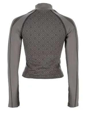Casablanca Top Monogram A Manica Lunga