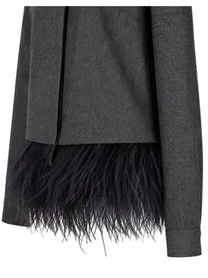 Fabiana Filippi Camicia Con Dettaglio In Piume - Grey