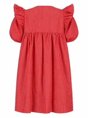 GANNI Mini Abito In Cotone A Righe