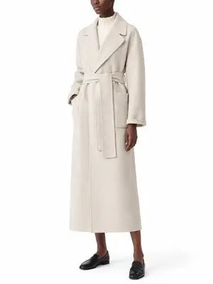 Fabiana Filippi Cappotto In Lana Con Cintura - Beige