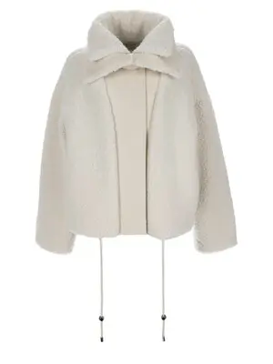 Sportmax Giacca "filtro" In Shearling - Ivory