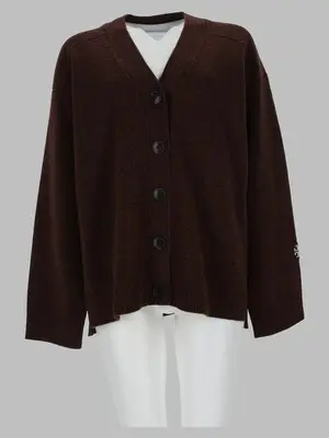 Tory Burch Cardigan In Lana Con Logo