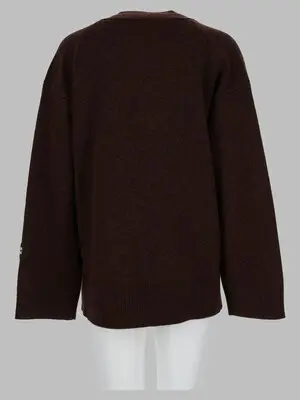 Tory Burch Cardigan In Lana Con Logo
