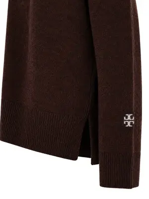 Tory Burch Cardigan In Lana Con Logo
