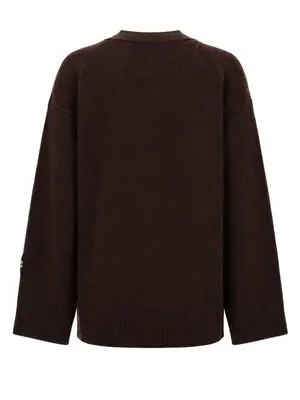 Tory Burch Cardigan In Lana Con Logo