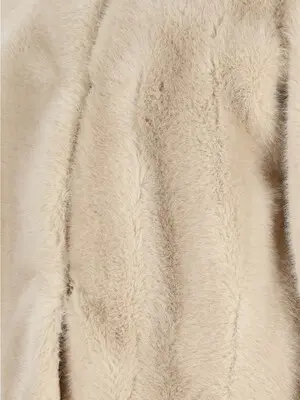 Max Mara Giacca "palchi" In Ecopelliccia - Beige