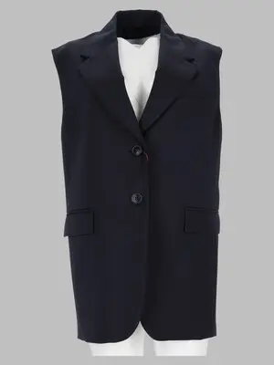Max Mara Giacca Smanicata In Lana
