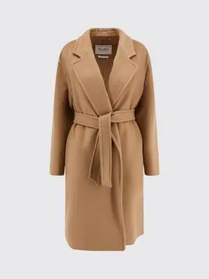 Max Mara Belted Robe Coat In 100% Pure Cashmere - Cream