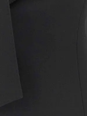 Max Mara Slim Fit Short Cady Blazer With Tie Fastening - Black