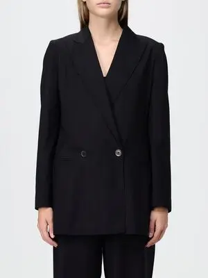 Max Mara Double-breasted Pure Wool Blazer With Peak Lapels - Black