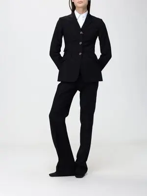 Max Mara Single-breasted Cropped Blazer In Virgin Wool With A Slim Fit - Black