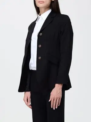 Max Mara Single-breasted Cropped Blazer In Virgin Wool With A Slim Fit - Black