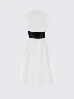 Alaïa Alaia Cotton Midi Dress Alaia