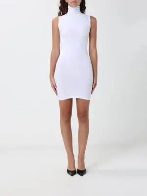 Gucci Off-the-shoulder Turtleneck Jersey Mini Sheath Dress - White