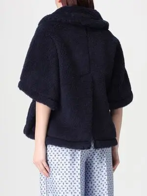 Max Mara Teddy Coat In Faux Fur - Blue