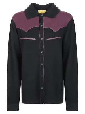 Guest In Residence Cashmere Western Button-up Shirt - Nero