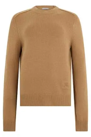 Burberry Cashmere Crew Neck Sweater For - Camel