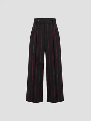 VIVIENNE WESTWOOD Waisted Lauren Trousers - Charcoal/red