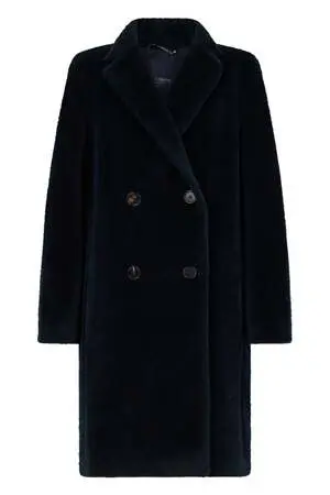 Max Mara Double-breasted Wool & Alpaca Jacket With Classic Collar