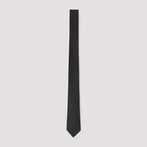 TOM FORD Micro Dots Silk Tie - Black