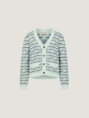 Marni Felted Merino Wool Knit Cardigan